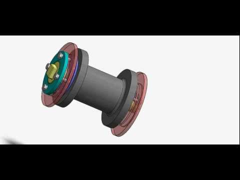 assembly animation of a crane wheel - YouTube