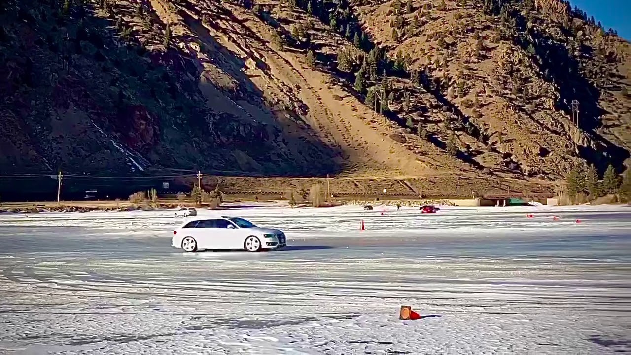 Audi ice driving event at Georgetown Lake - YouTube