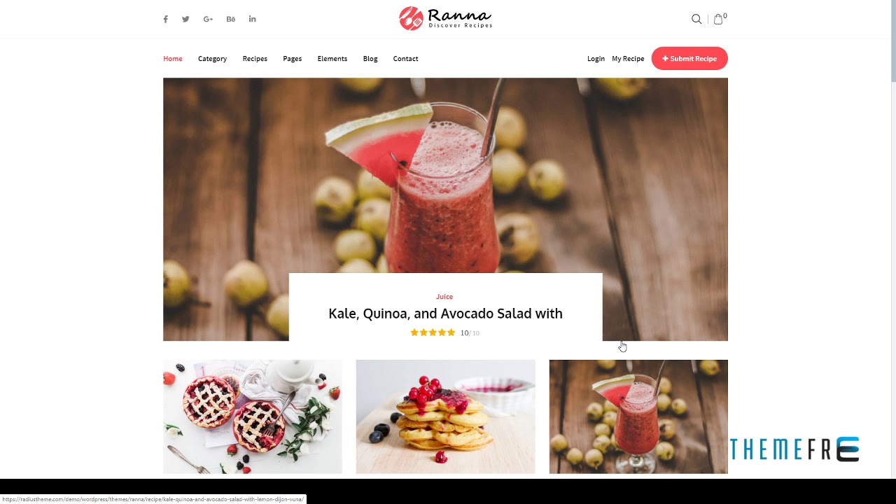 Ranna - Food amp Recipe WordPress Theme - YouTube