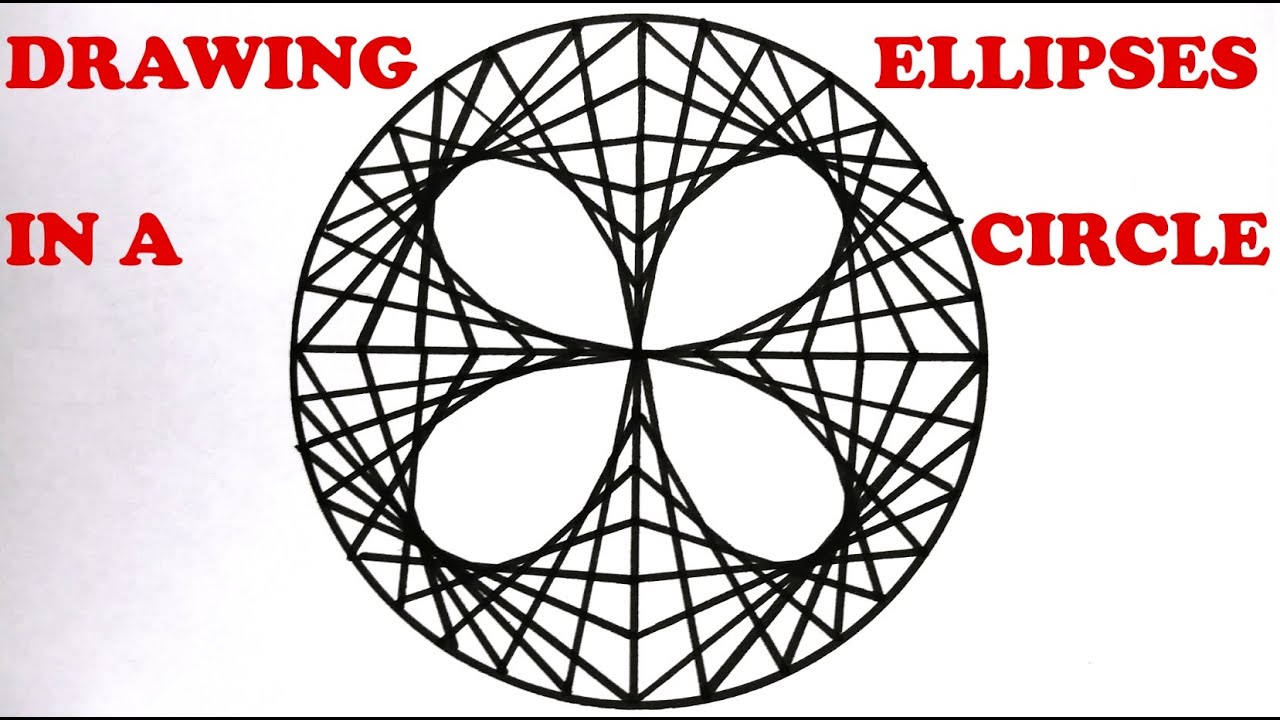 HOW TO DRAW ELLIPSES CURVE SPIRAL PATTERN (VERY EASY GEOMETRIC ART ...