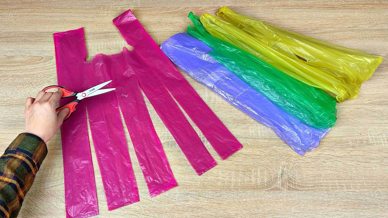 Look What I Did With Grocery Bags! Recycle, DIY ideas. - YouTube