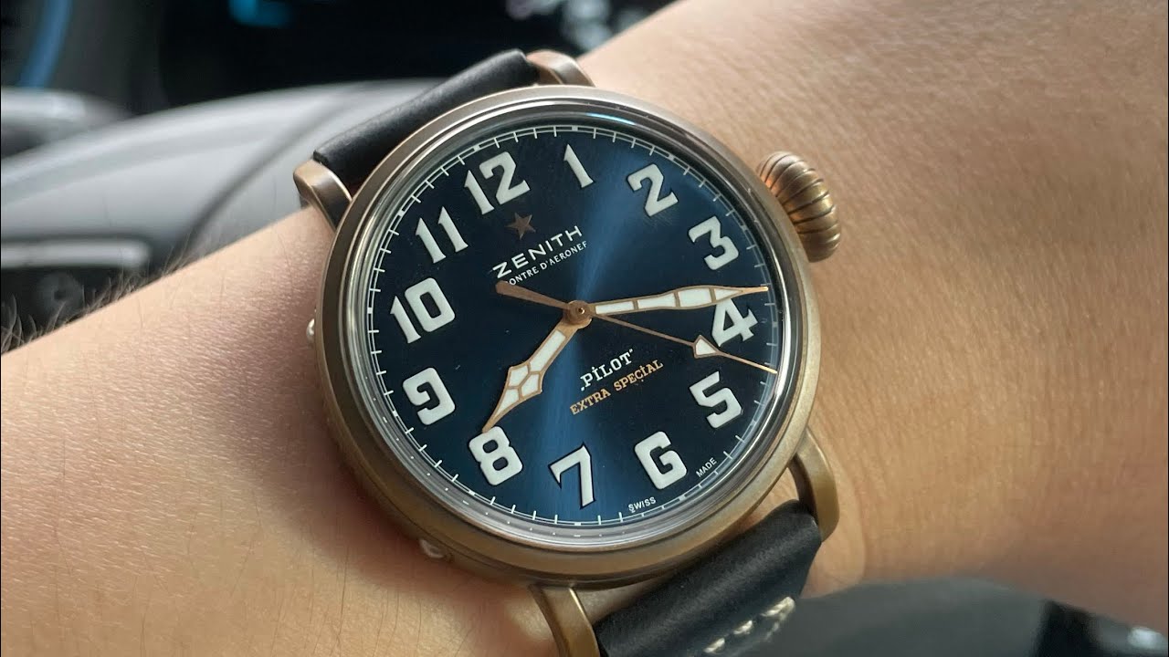 [UNBOXING] Zenith Pilot Type-20 40mm Bronze Blue Dial - YouTube