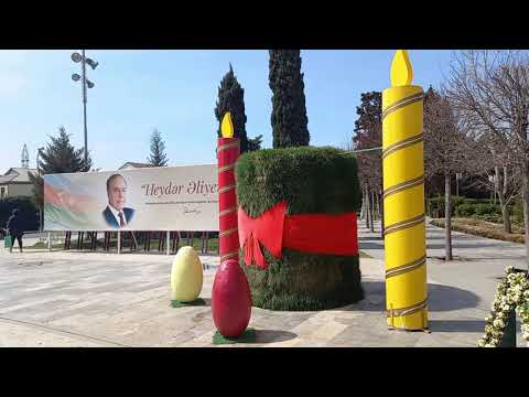 Haydar Park tour in Binagadi district I Baku I ASMR I Binəqədi Heydər Parkı