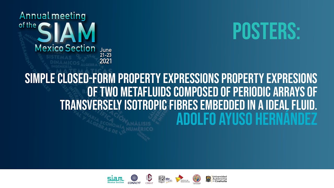 Simple closed-form property expressions I Adolfo Hernández I SIAM - YouTube