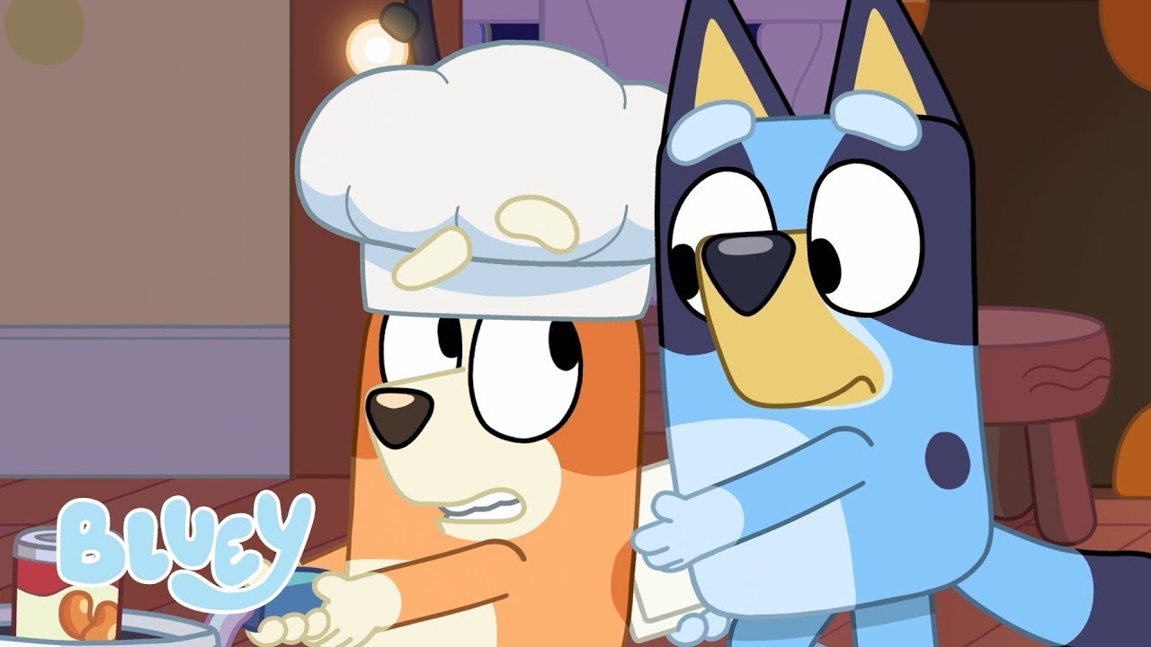 Fin restaurant | Bluey På Dansk - YouTube