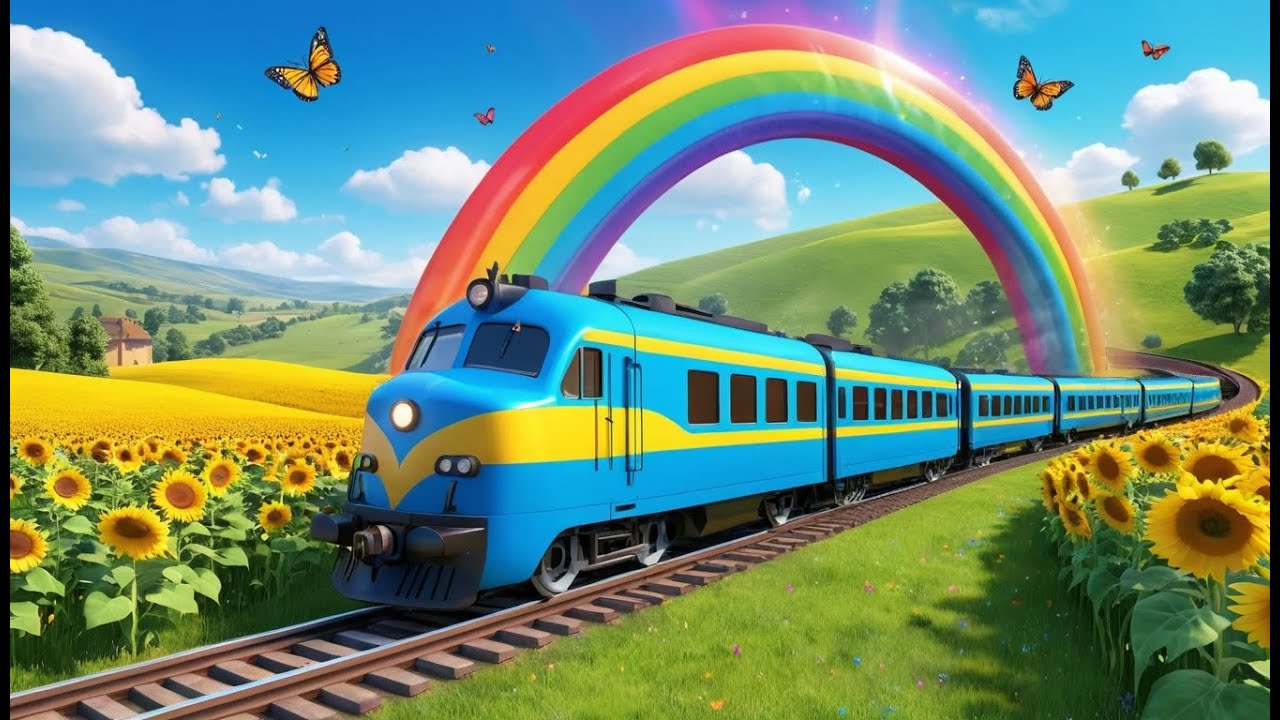 Choo Choo! The Train on the Track | Exciting Train Nursery Rhyme for ...