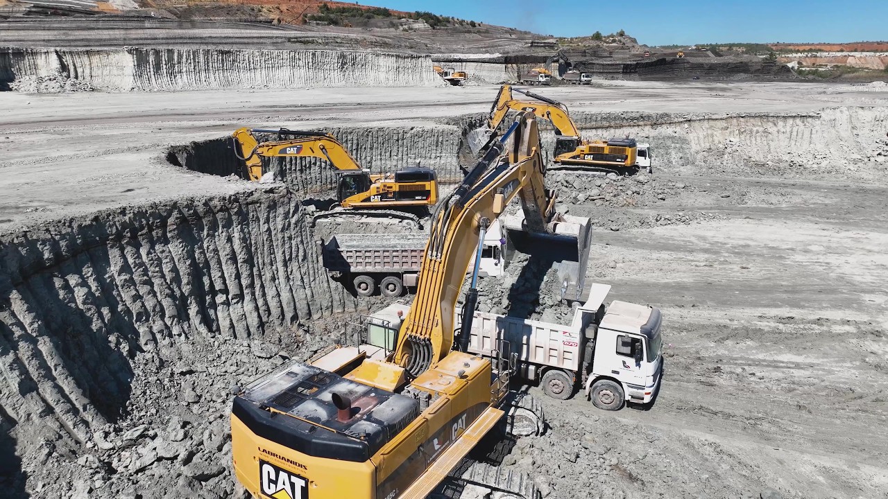 Massive Mining Operation Captured By Drone – 10+ Excavators Working ...