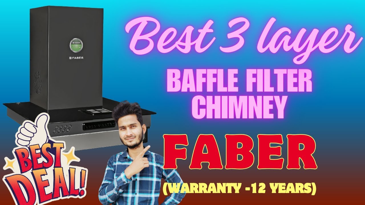 faber best 3 layer baffle filter chimney 2024 $ faber hood 3N1 Aero ...