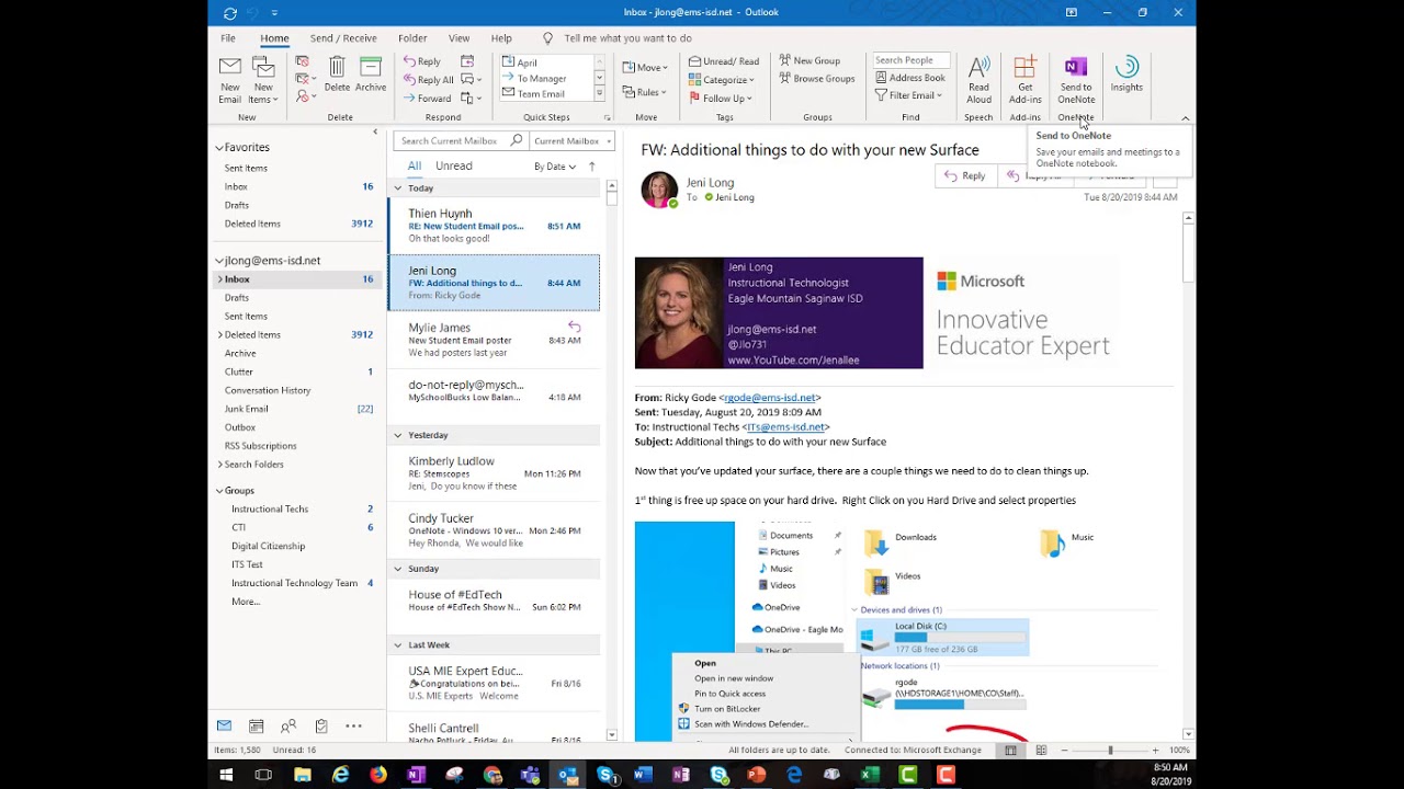 Send to OneNote - YouTube