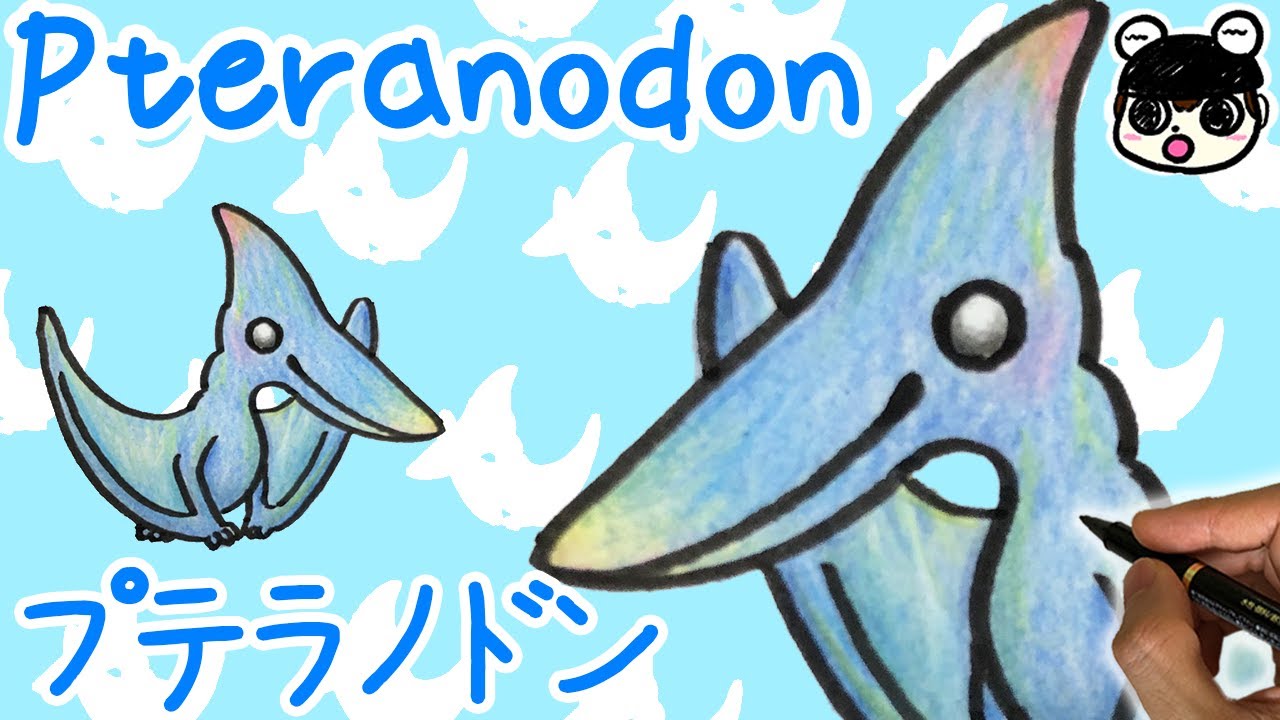 【Dinosaur】How to draw Pteranodon | step by step - YouTube