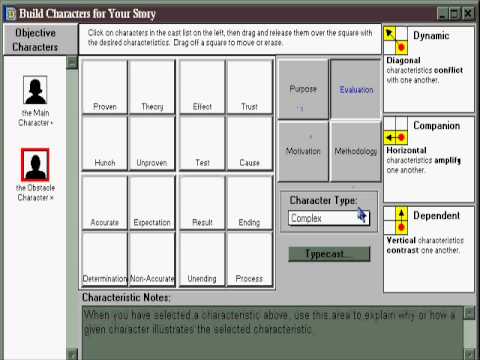 Creating Characters in Dramatica Pro Writing Software - YouTube