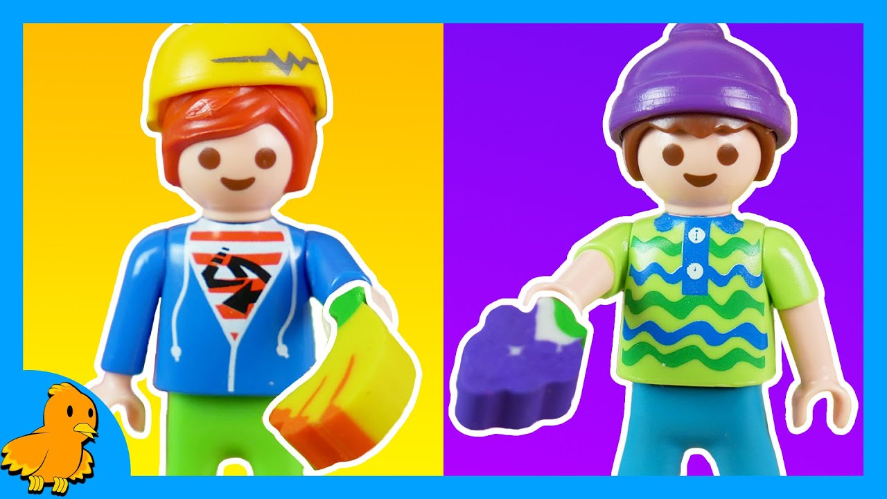 Playmobil Film Deutsch: GELB vs LILA Challenge mit Julian & Luis ...
