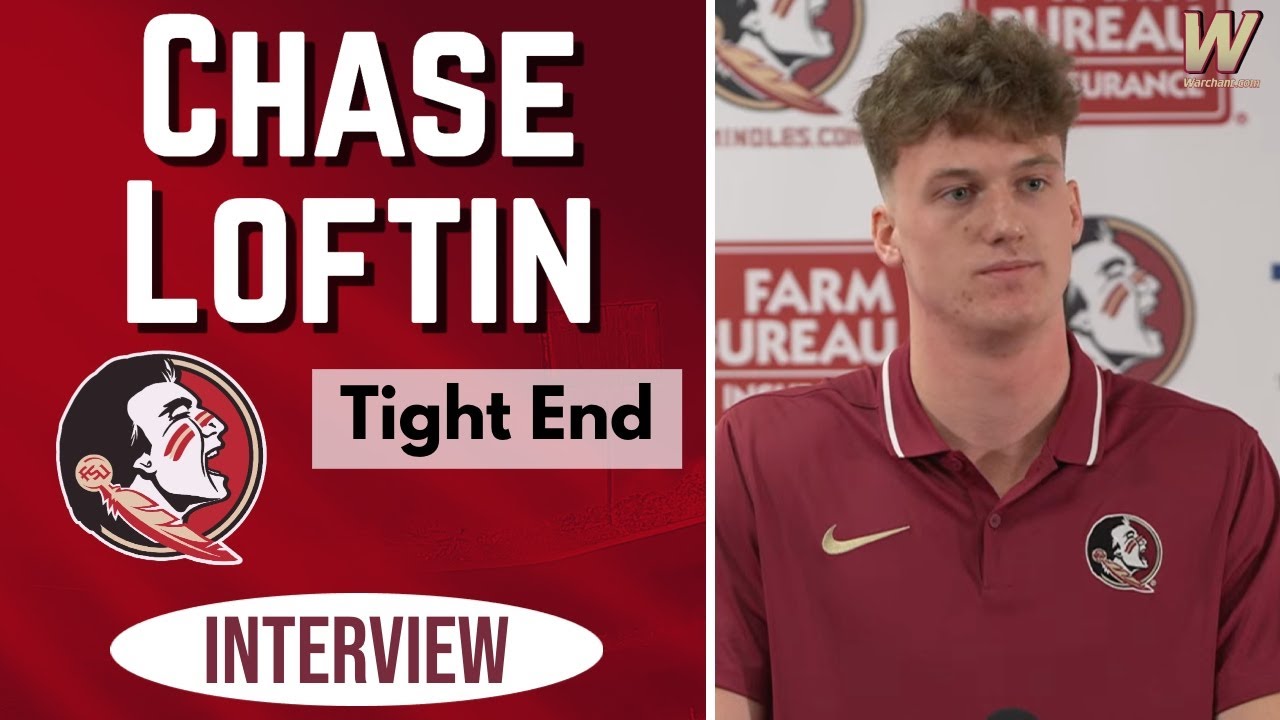 FSU Football TE Chase Loftin Interview on Freshman Season, TE Room ...