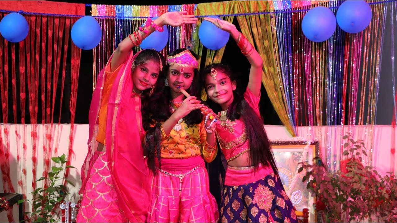 Janmashtami celebration 2022|| Elina,Tripti & Divya dance performance - YouTube