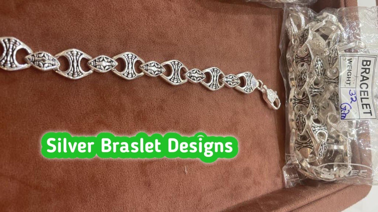Silver Braslet Designs For Men || Silver Jewellery - YouTube