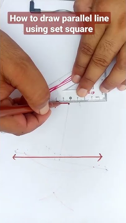 How to draw parallel line through a point using set square - YouTube
