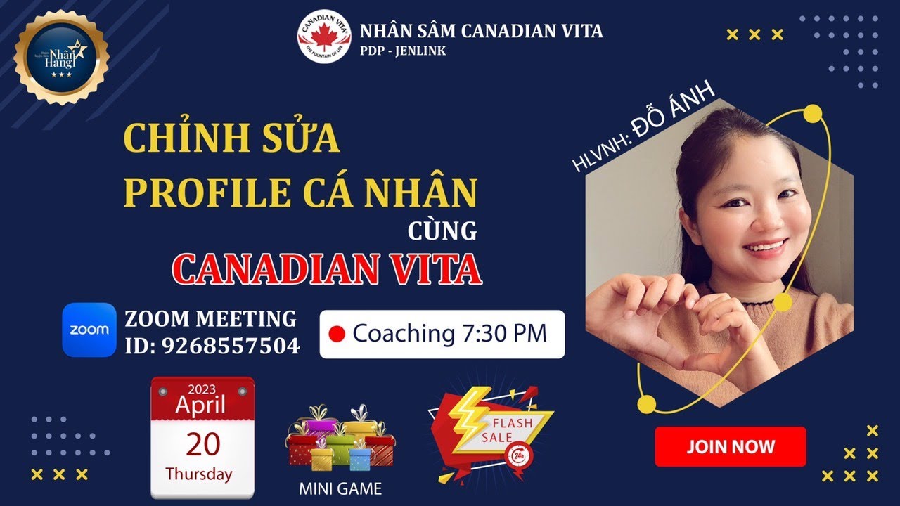 CHỈNH SỬA PROFILE CÁ NHÂN CÙNG CANADIAN VITA - M1S ĐỖ ÁNH(20.4) - YouTube