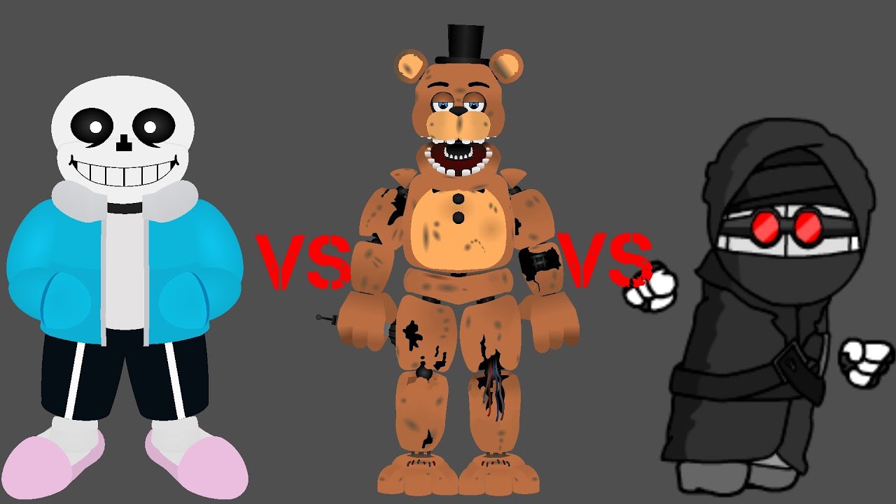 SANS VS WITHERED FREDDY VS HANK|ULTIMATE FIGHT| Stick Nodes - YouTube