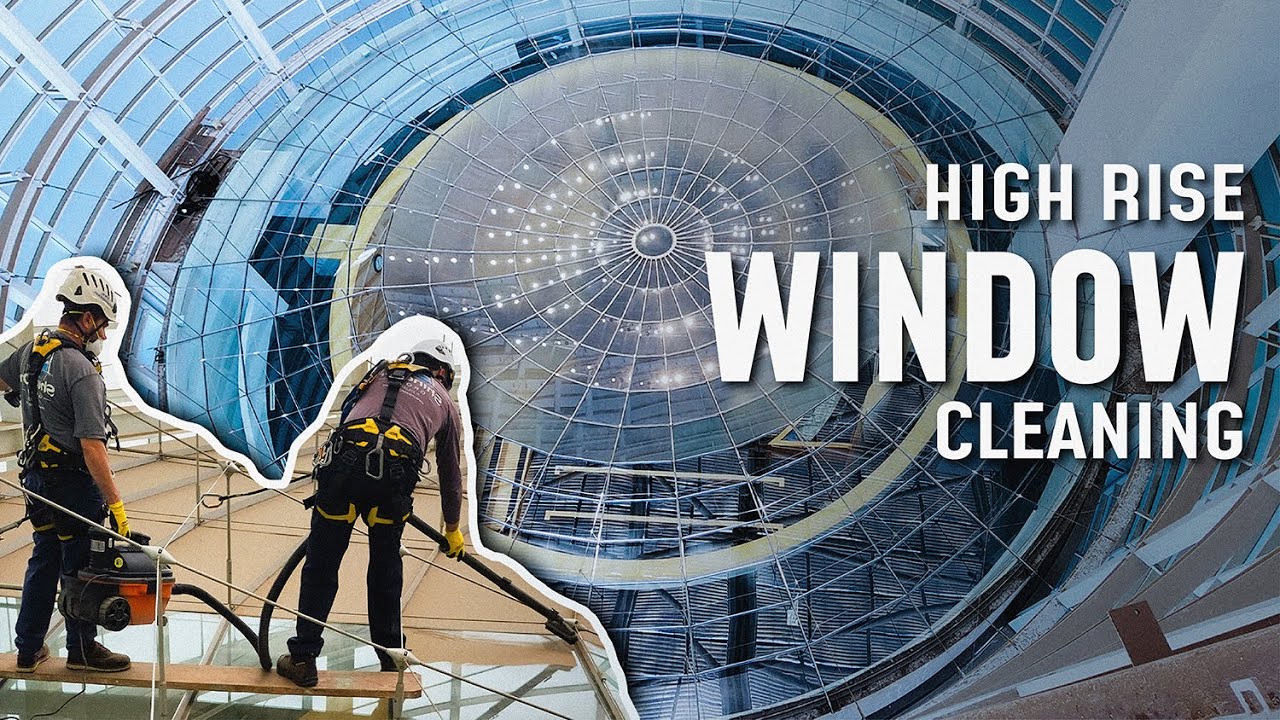 High Rise Window Cleaning | Rope Access - YouTube