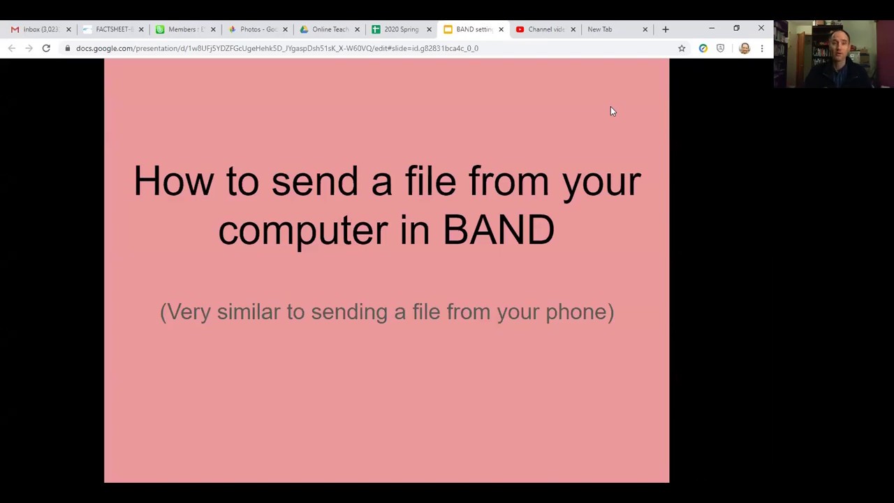 How to attach a file from your computer in BAND - YouTube