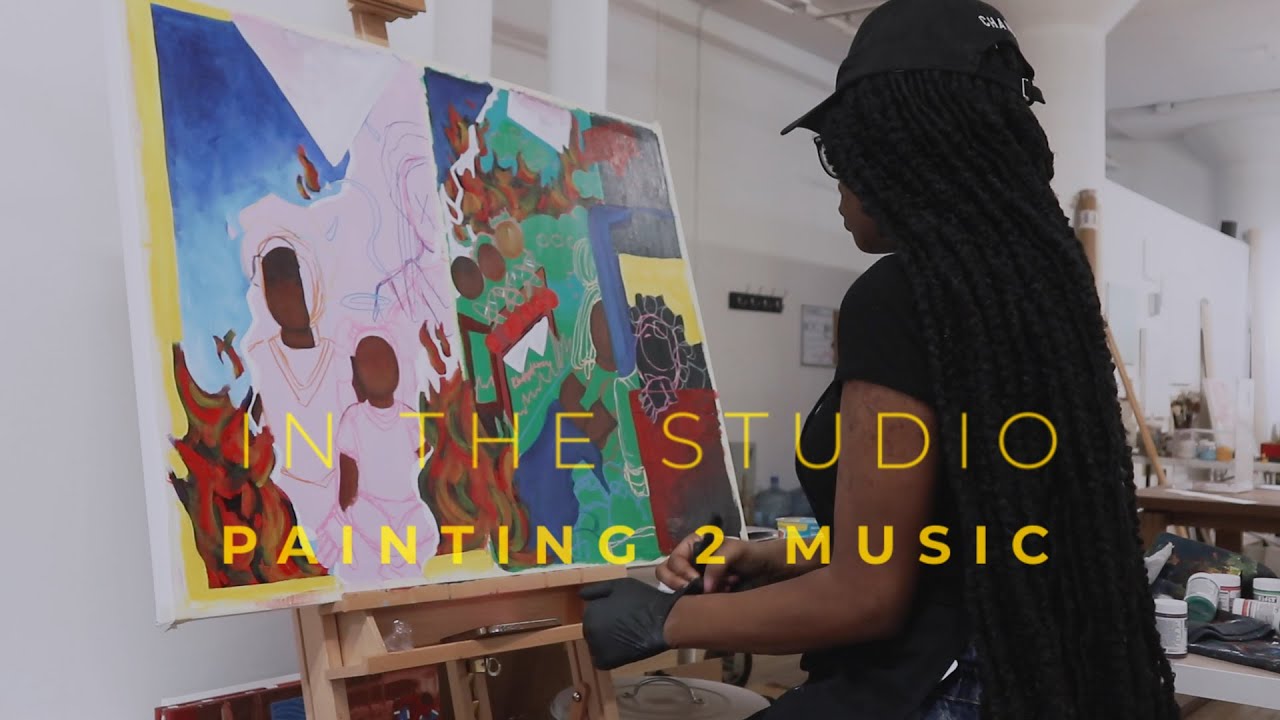 IN THE STUDIO | PAINTING & MUSIC I - YouTube