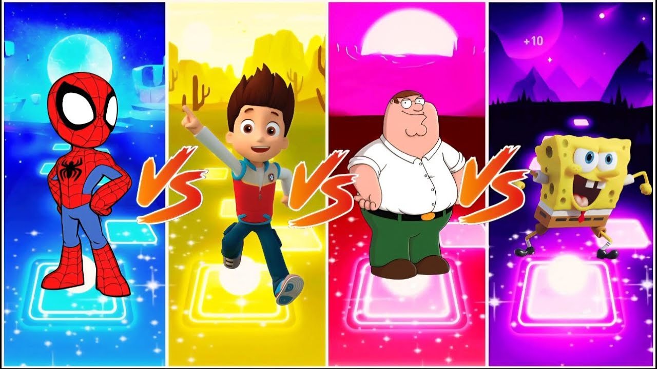 Spider-Man 🕷️ VS Ryder 👦 VS Peter Griffin 😂 VS SpongeBob 🧽 Challenge ...