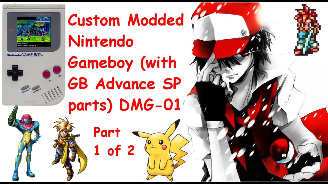 Custom Modded Nintendo Gameboy (with GB Advance SP parts) DMG-101 Part ...