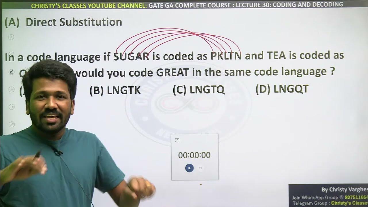 #30 | Coding & Decoding | General Aptitude | COMPLETE COURSE | GATE ...