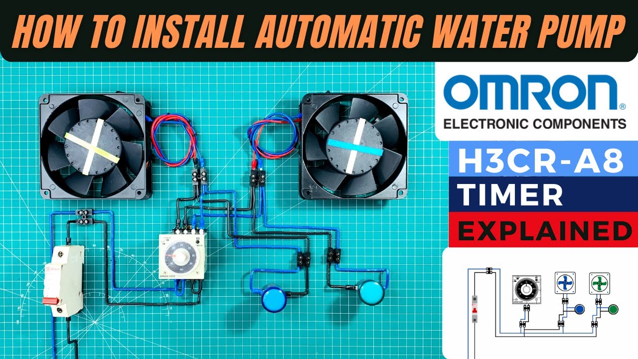 CARA PASANG POMPA AIR OTOMATIS BERGANTIAN MENGUNAKAN TIMER ANALOG OMRON ...