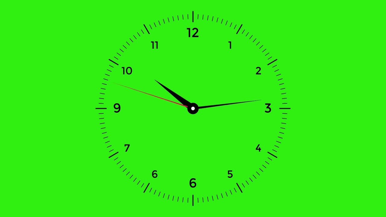 Round Wall Clock green screen video by @Pixel Edge | Royalty Free - YouTube