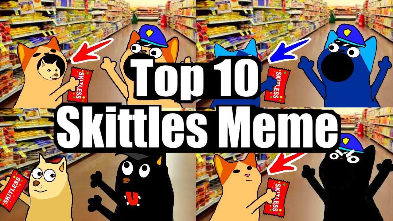 Skittles Meme Pop Cat Doge Top 10 Meme Lemon Mix - YouTube
