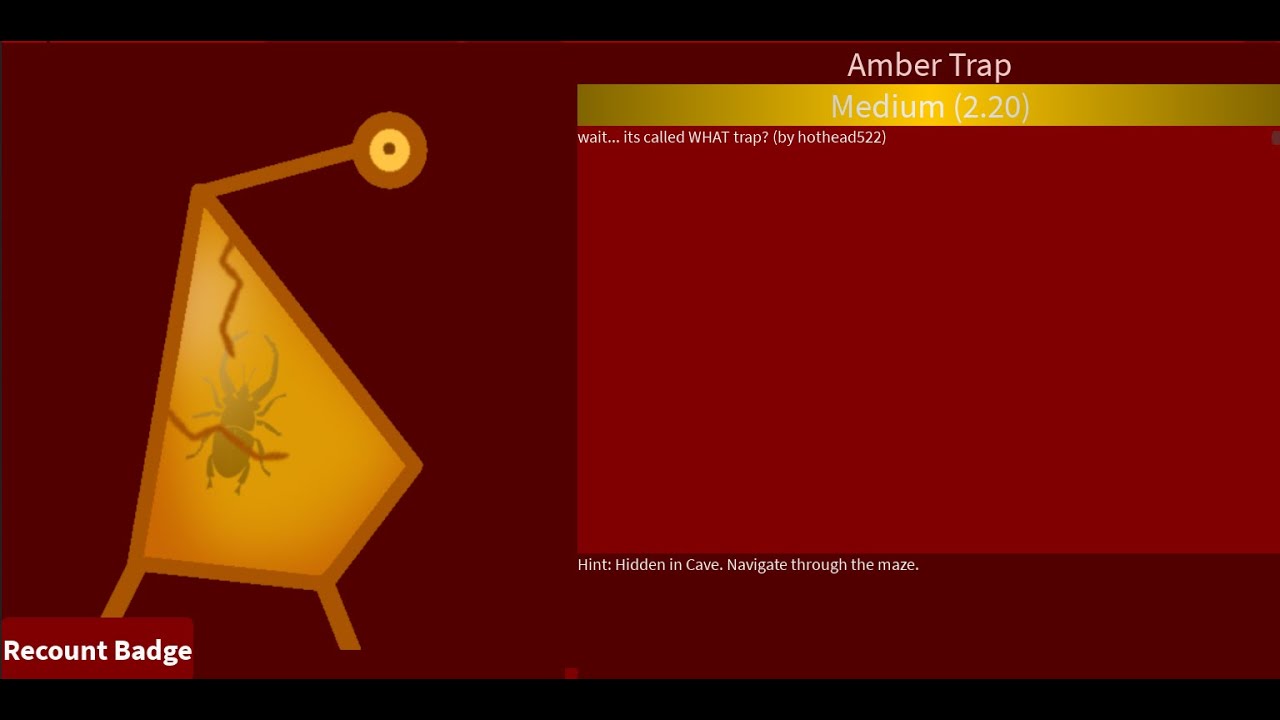 How to get Amber Trap in Find The Traps - YouTube