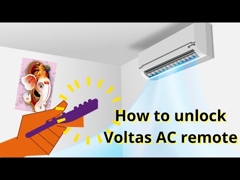 #AC#Ac remote# Voltas AC # How to unlock Voltas AC remote? - YouTube