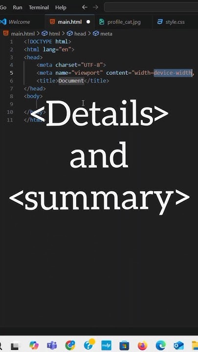 HTML Detail & Summary Tag Explained in Tamil #shorts #trending #html5 - YouTube