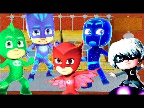 #Five Little #PJ MASKS #Jumping on the Bed #Five Little Monkeys Jumping ...