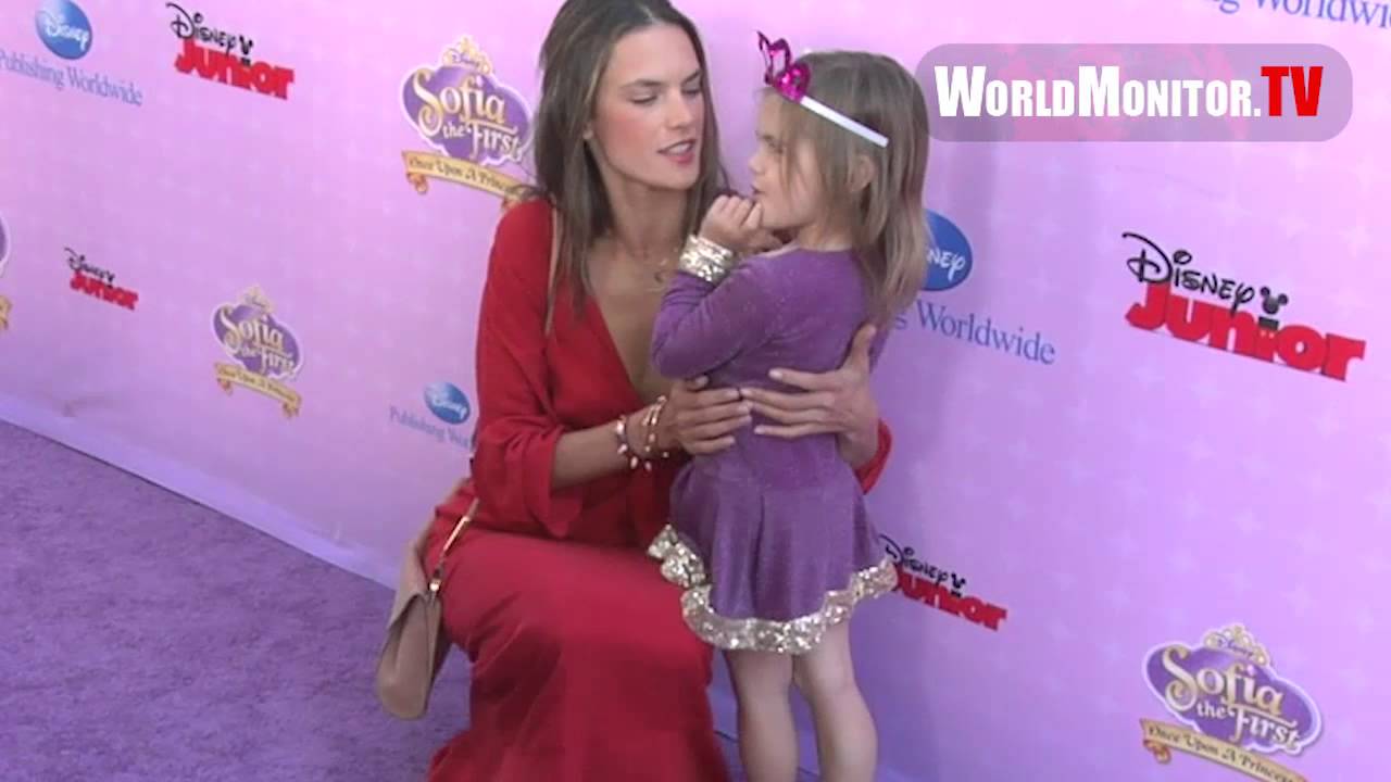 Alessandra Ambrosio and Anja Mazur arrive at Sofia The First: Once Upon A Princess - YouTube