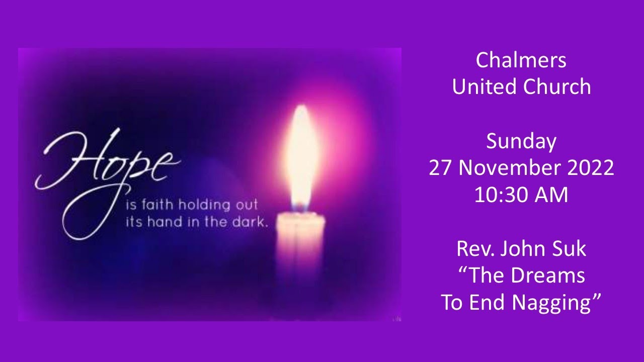 CUC Worship Service, Rev. John Suk - Kingston, Ontario Nov 27, 2022 ...