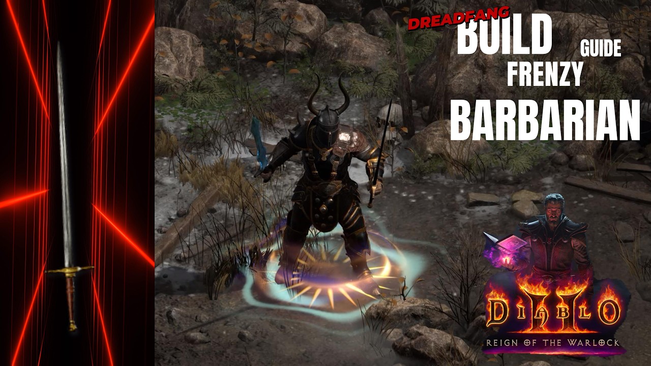 NEW DREADFANG FRENZY BARBARIAN🔥BUILD GUIDE🦺DIABLO 2: RESURRECTED ...