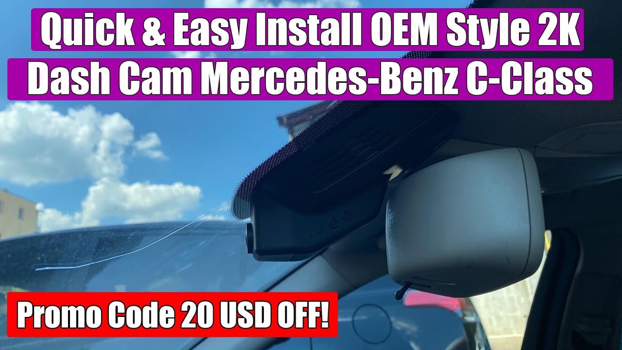 Easy Install OEM Style 2K Dash Cam Mercylion on Mercedes-Benz C-Class ...