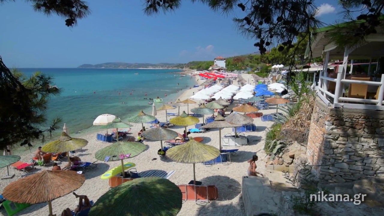 Pefkari beach on island Thassos near Potos - YouTube