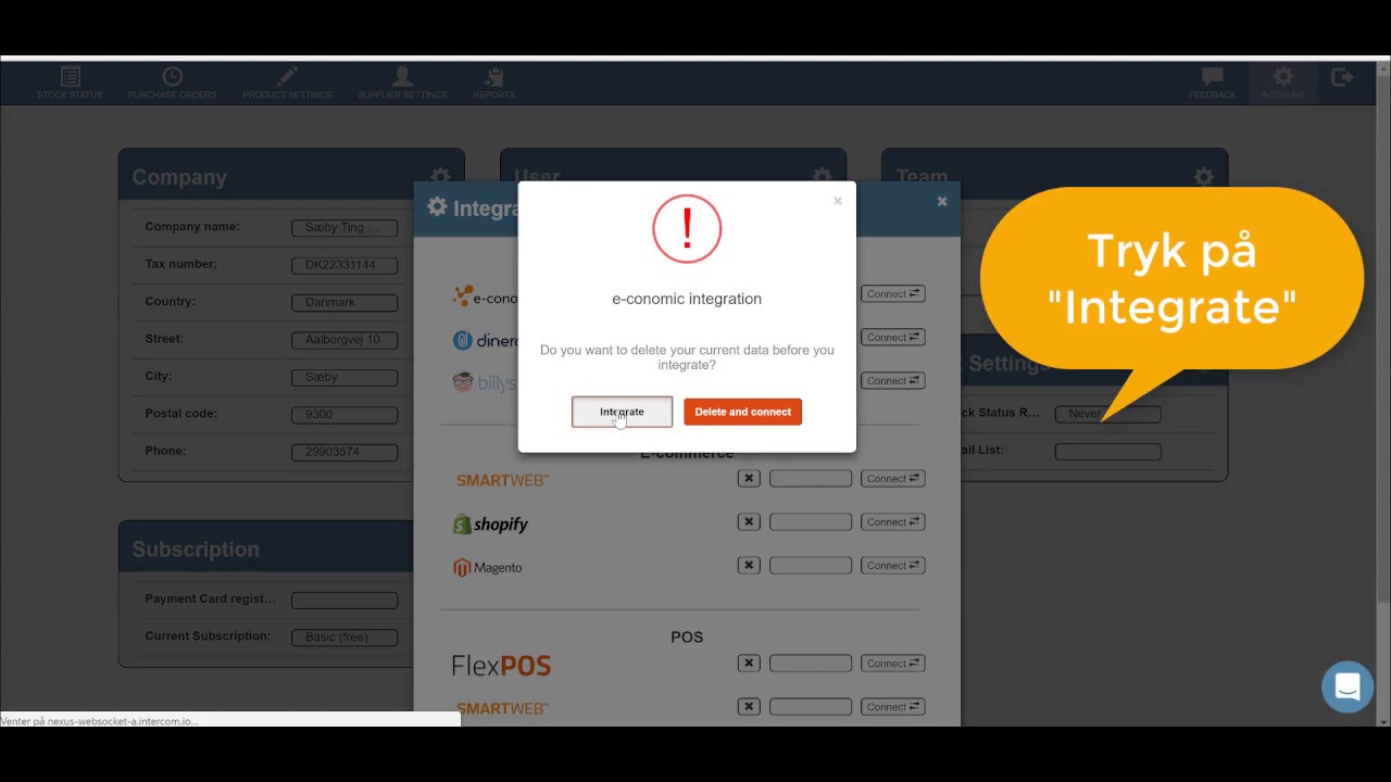 Sådan opsætter du din PO Manager og e-conomic integration - YouTube