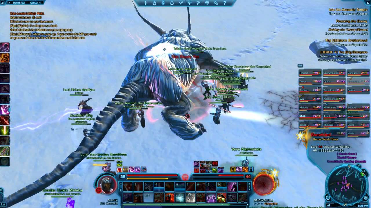 SWTOR - Snowblind World Boss Kill - Majik - Naddist Rebels PVP - YouTube