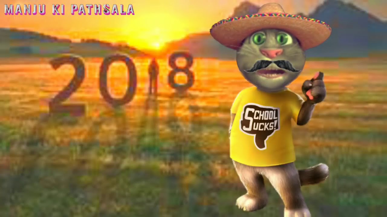 Talking Tom wishing Happy New Year 2018!☺ - YouTube