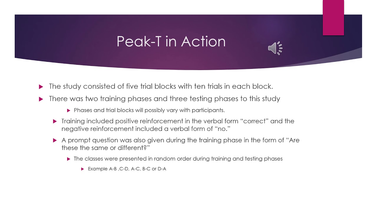 PEAK T Relational Training System - YouTube