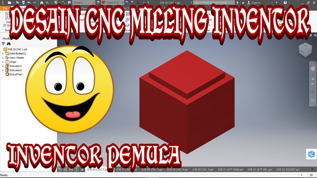 Tutorial Autodesk Inventor CNC MILLING PART 1 - YouTube