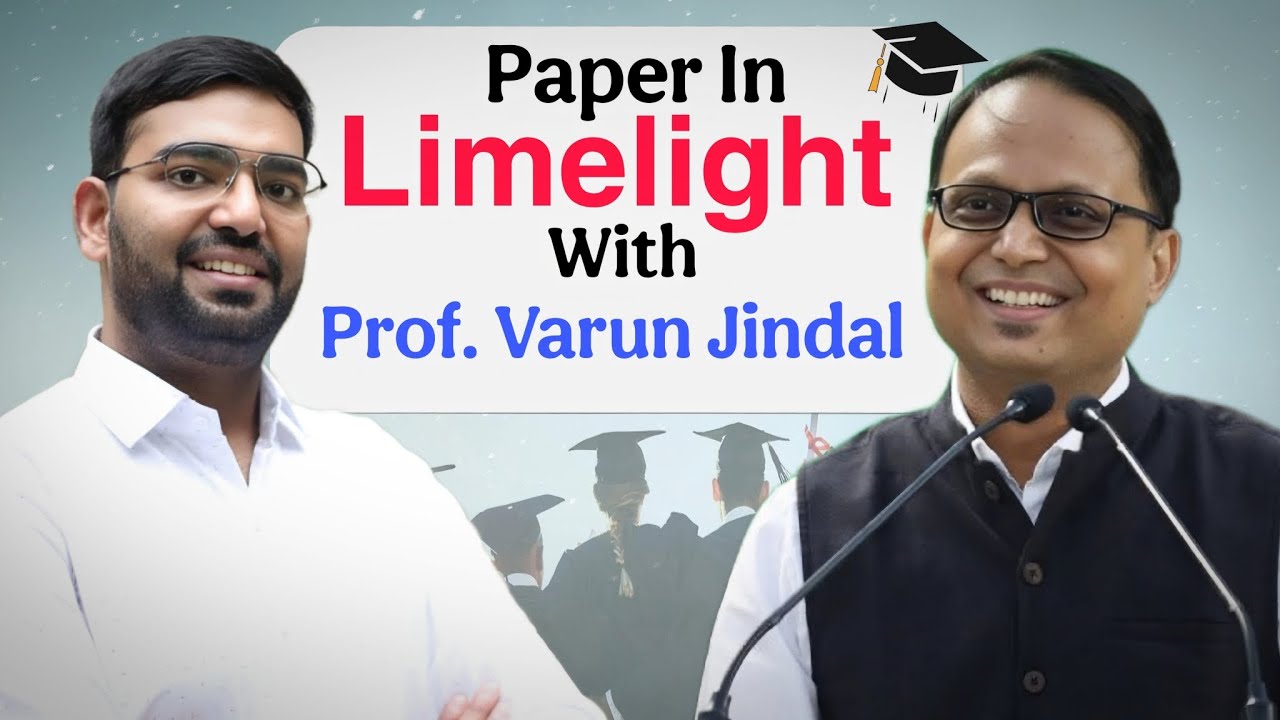 Paper in limelight - with Prof. Varun Jindal - YouTube