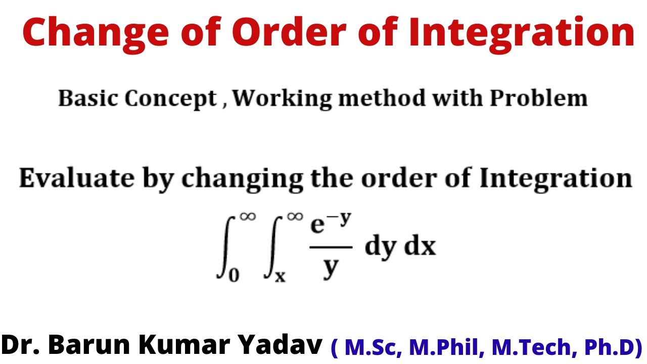 Change of order of Integration in Hindi | double integral | Multiple ...