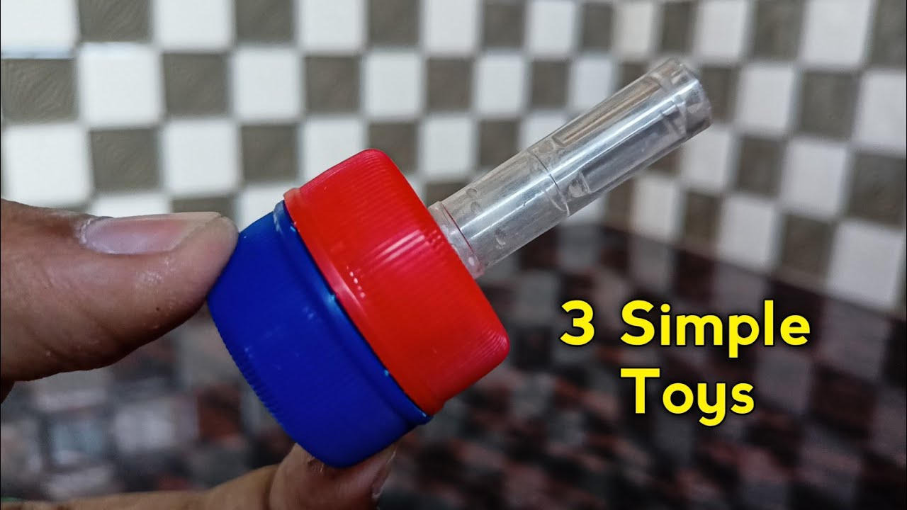 3 Simple Bottle Cap Toys || Simple Toys - YouTube