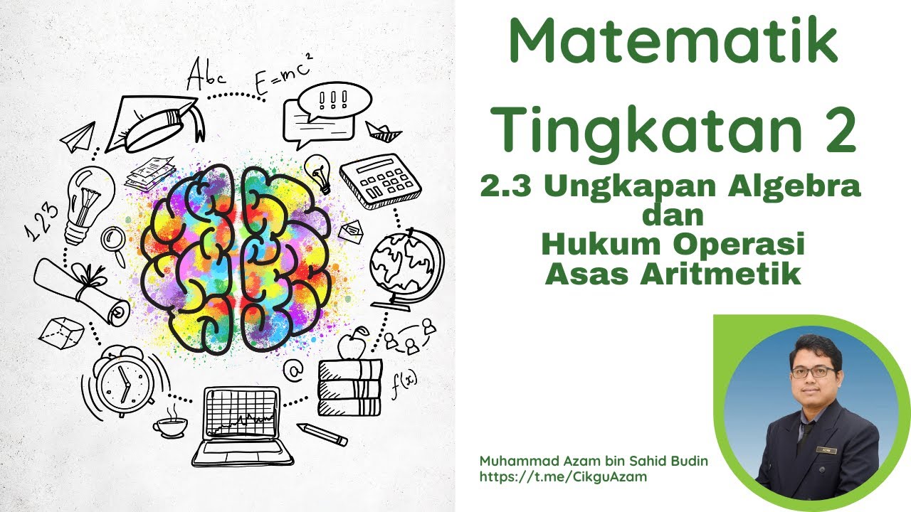 Matematik Tingkatan 2, Bab 2, 2.3 Ungakapan Algebra dan Hukum Operasi ...