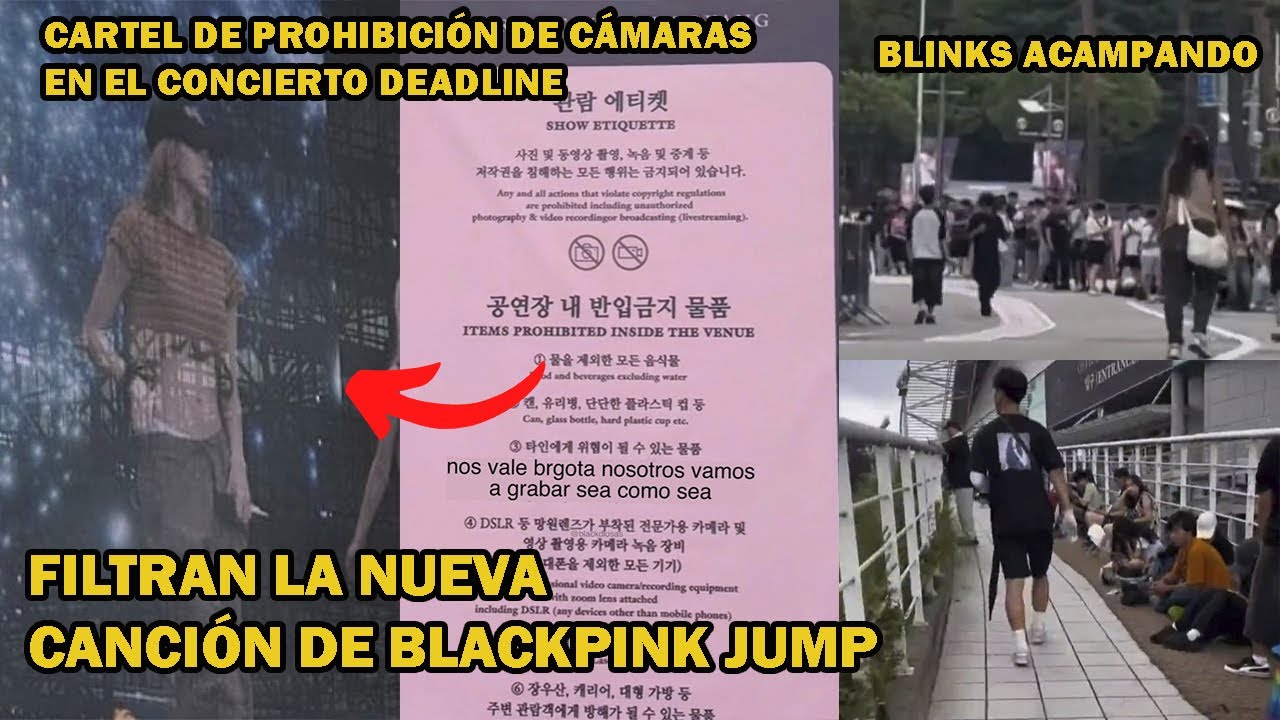 Filtran el nuevo tema de blackpink Jump, blink acampando, cartel ...